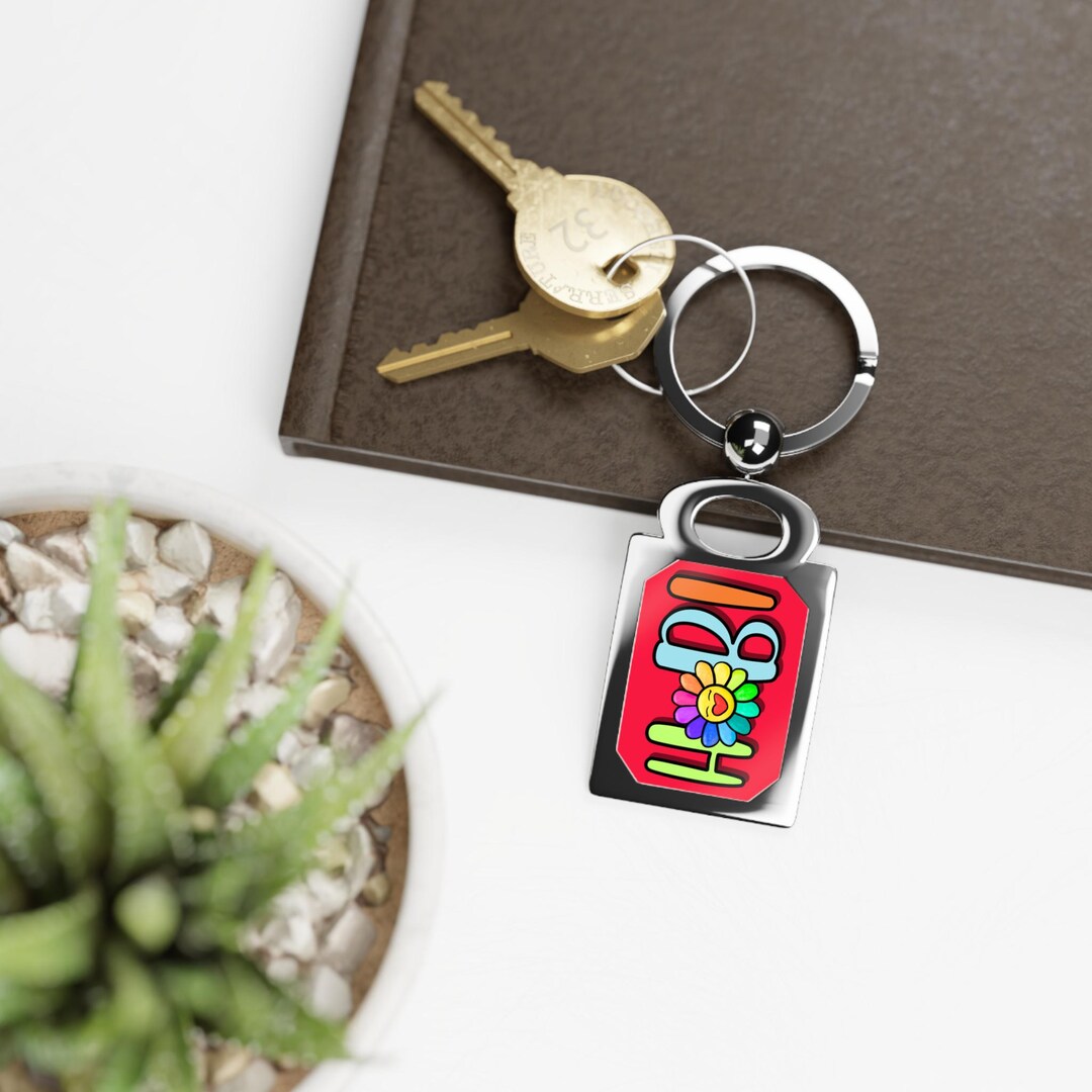 BTS J-hope Hope World Hobi Rainbow Flower Rectangle Keyring, Jhope ...