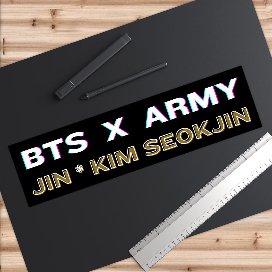 Bumper Sticker, BTS X ARMY Jin Kim Seokjin Sticker, K-pop Decal, Car ...