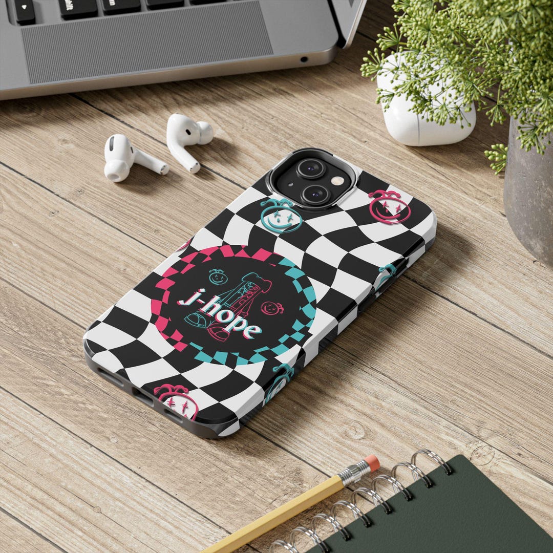 BTS J-hope JITB Inspired Tough Phone Cases, B&w Check, K-pop Merch ...