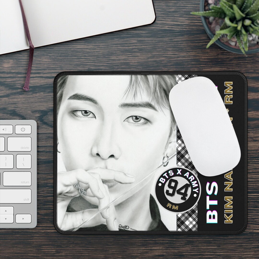Gaming Mouse Pad 9x7 BTS RM Kim Namjoon 94 Design Fanart Print School ...