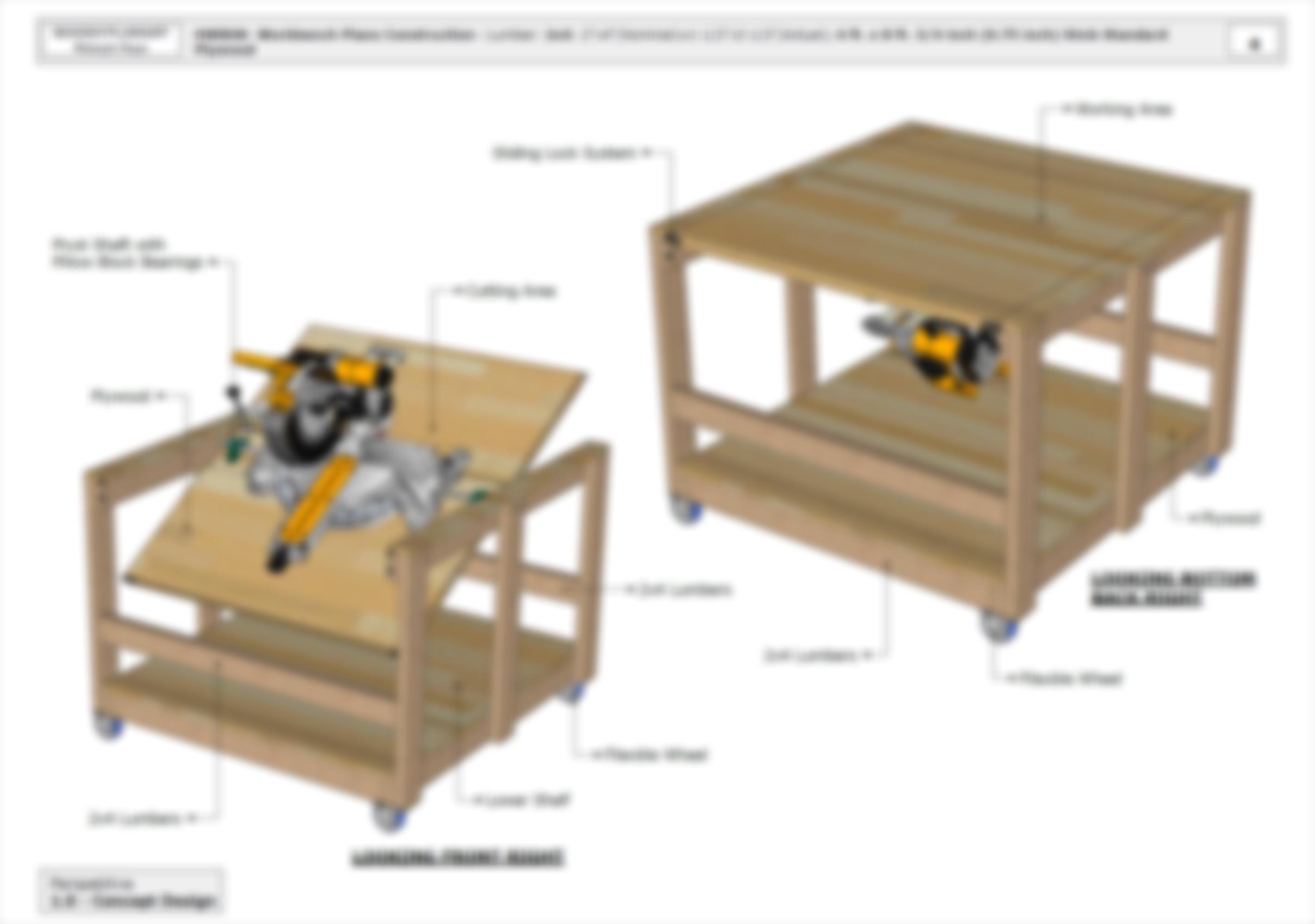 DIY Flip Top 4x4 Workbench Plans, Rotating Bench to Miter Saw Station ...