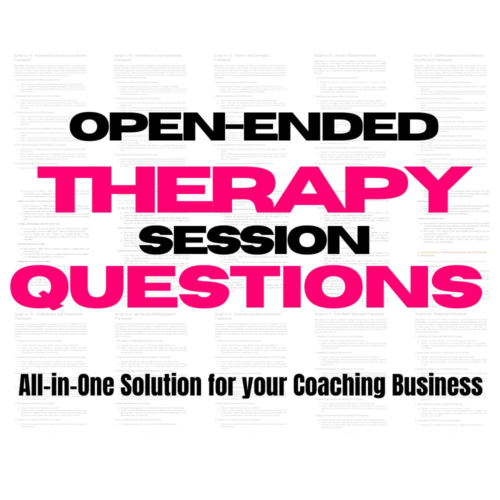Open Ended Therapy Questions, Counseling Questions, Therapy Questions ...