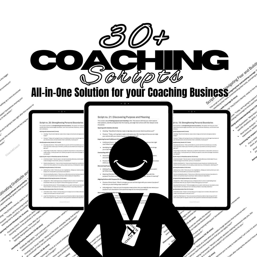 Coaching Scripts, Coaching Business Templates, Life Coaching Ebook ...