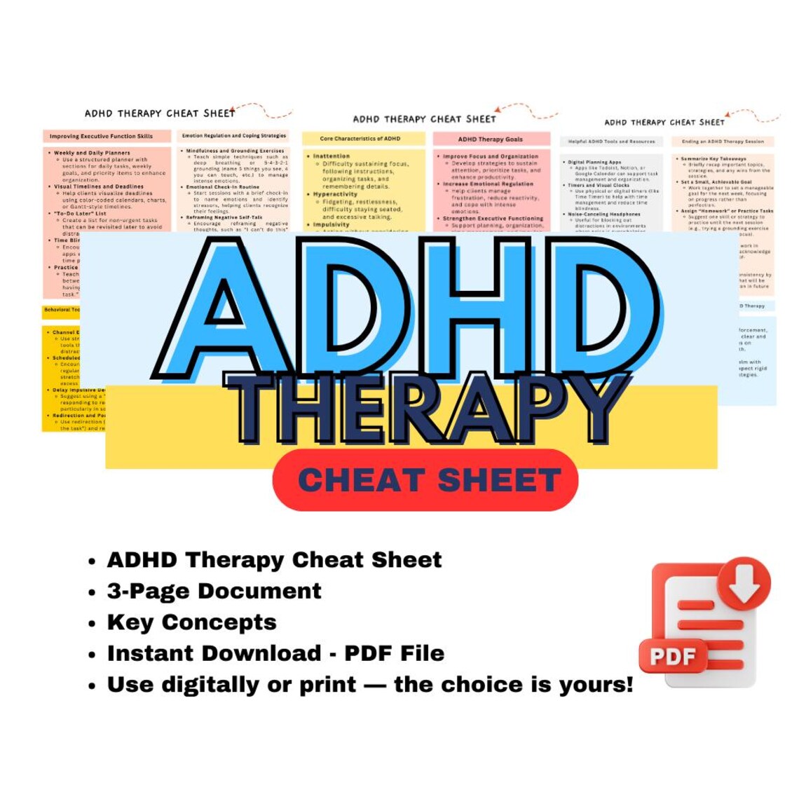 ADHD Therapy| Therapy Resources| Neurodivergent Resources| Attention ...
