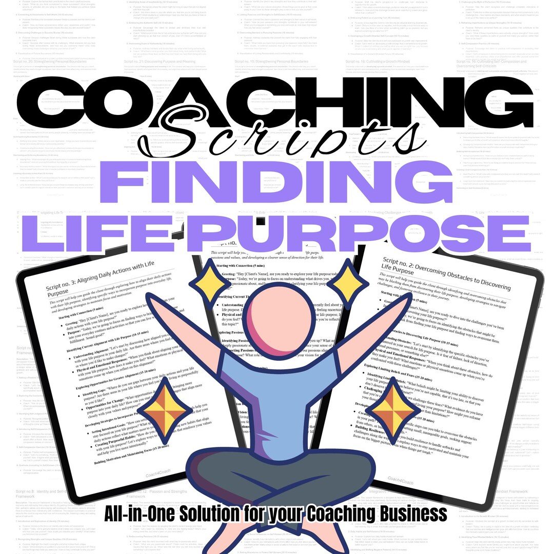 Find Your Purpose, Spiritual Coaching Session, Coaching Scripts ...