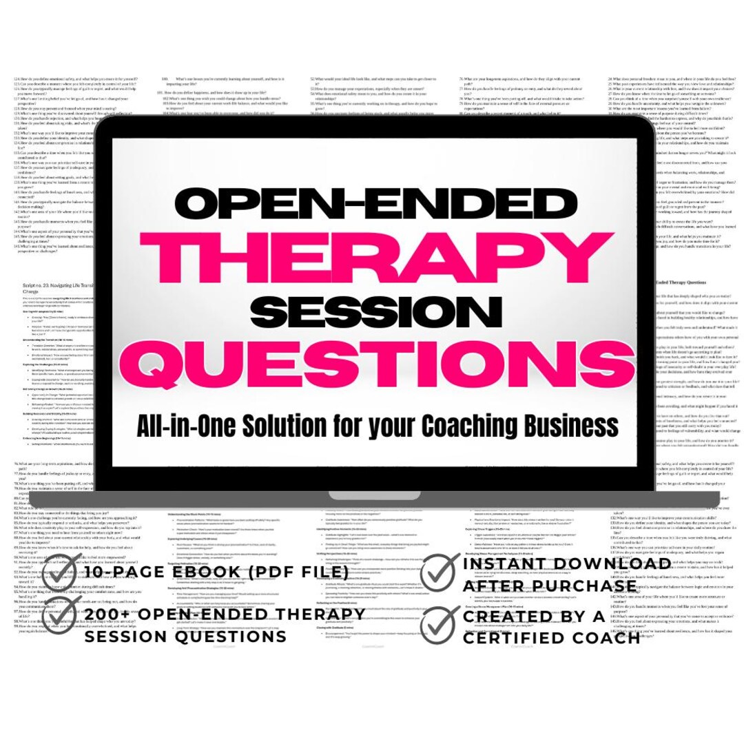 Open Ended Therapy Questions, Counseling Questions, Therapy Questions ...