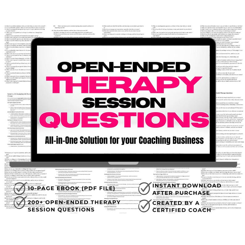 Open Ended Therapy Questions, Counseling Questions, Therapy Resources ...