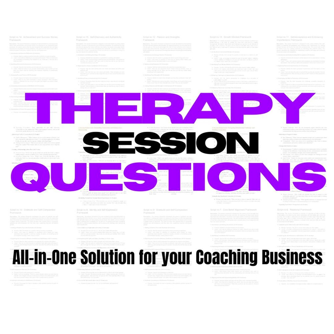 Therapy Session Questions, Counseling Questions, Therapy Questions ...