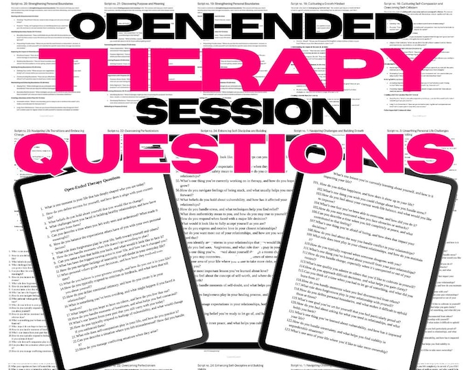 Open Ended Therapy Questions, Counseling Questions, Therapy Resources ...