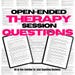 Open Ended Therapy Questions, Counseling Questions, Therapy Questions ...