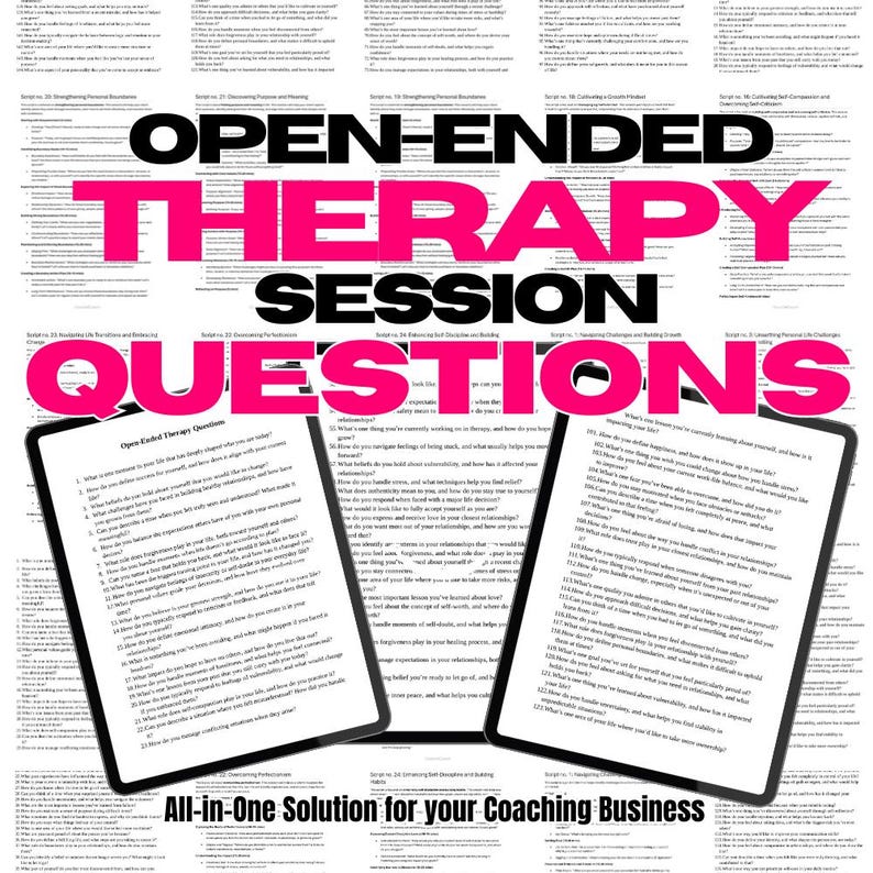 Open Ended Therapy Questions, Counseling Questions, Therapy Resources ...