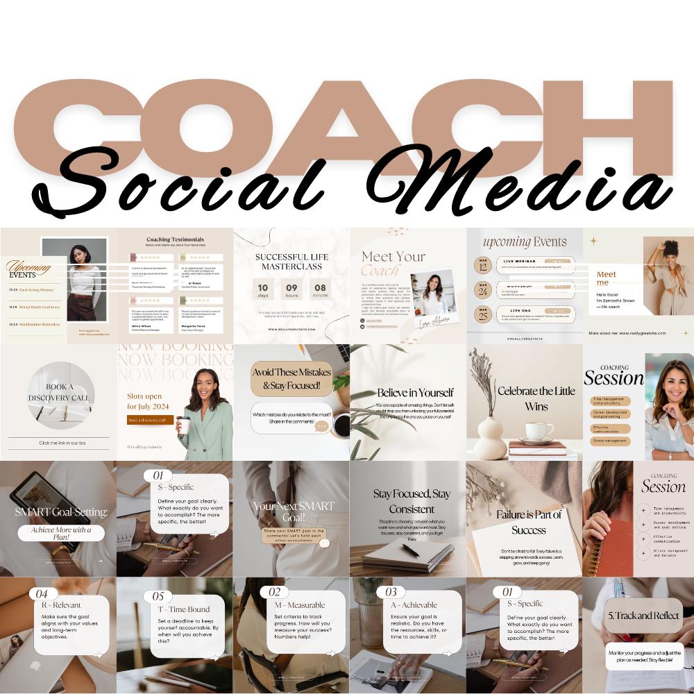 Coach Instagram Post Template for Business Coaching Social Social Media ...