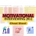 Motivational Interviewing Cheat Sheet, Therapy Worksheets Resources, MI ...