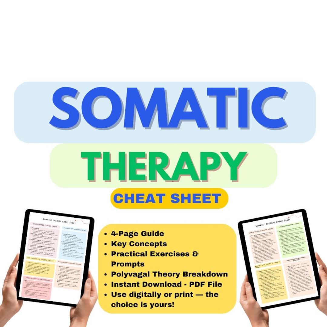 Somatic Therapy Cheat Sheets, Polyvagal Theory Resources, Somatic ...