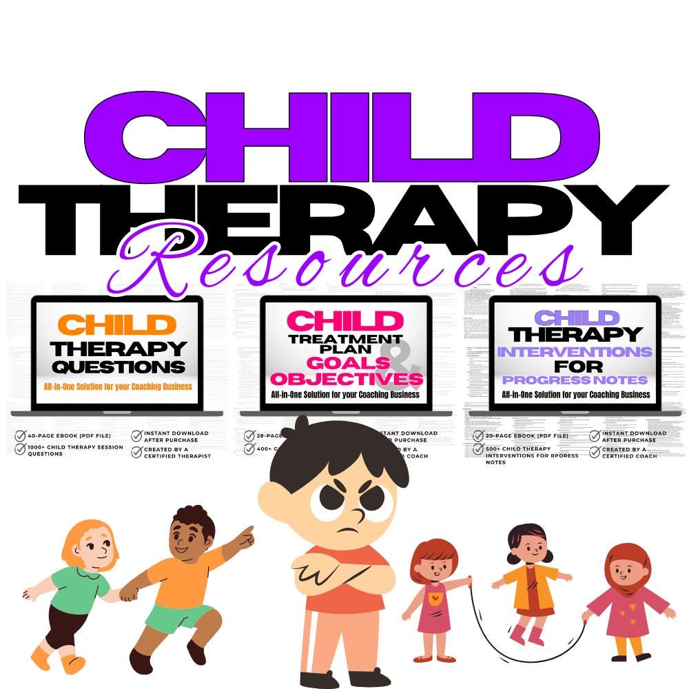 Child Therapy Bundle, Kid Therapy Resources, Children Therapy Tools ...