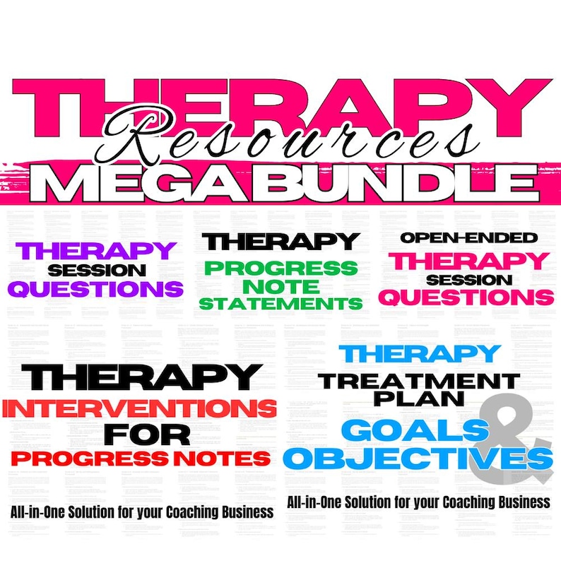 Therapy Resources, Therapy Progress Notes, Therapy Notes, Therapy ...