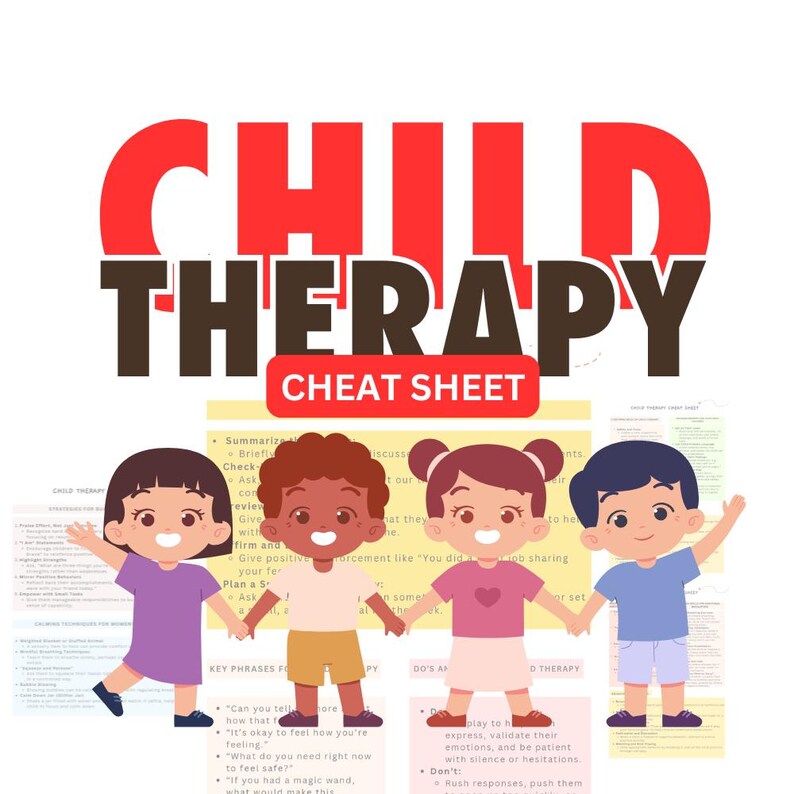 Child Therapy Cheat Sheet - Therapy Resources for Kids - Child ...