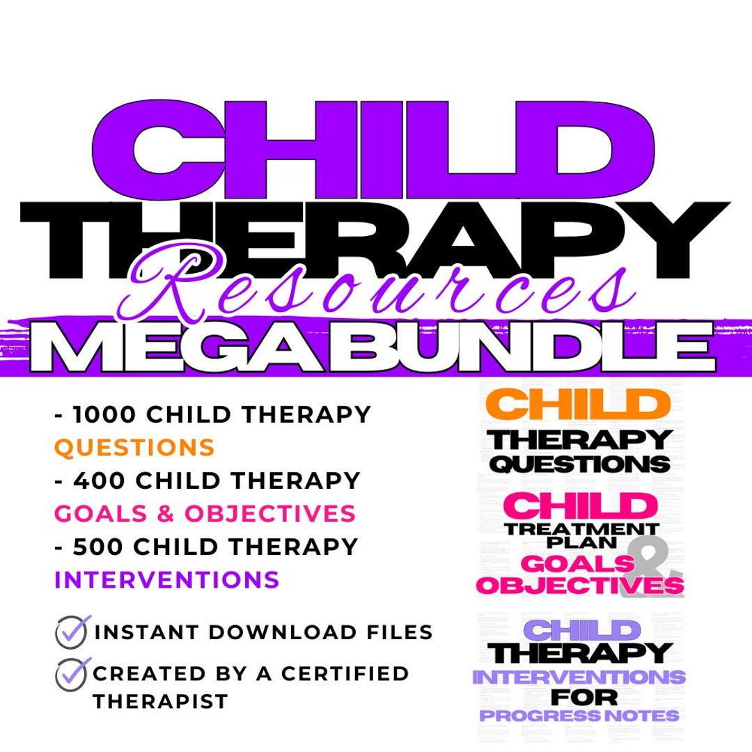 Child Therapy Bundle, Children Therapy Questions, Kid Therapy Goals and ...