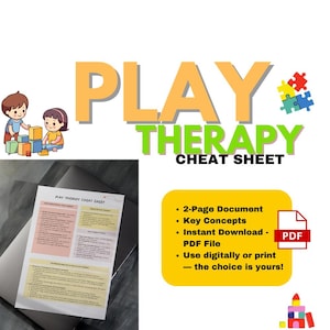 Play Therapy Cheat Sheet, Play Therapy Tools, Play Therapy Resources ...