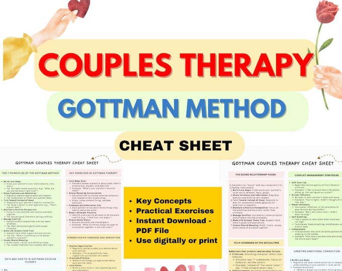 Gottman Repair Checklist - Etsy Canada