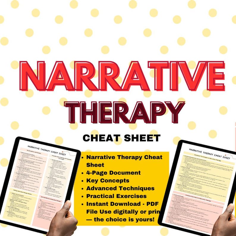 Narrative Therapy Cheat Sheet, Narrative Therapy Resources, Narrative ...