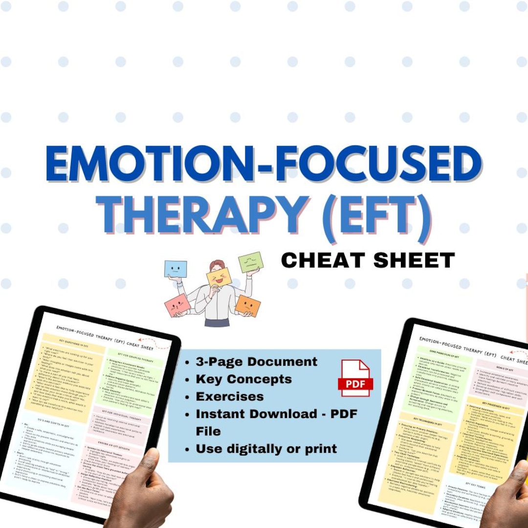 EFT Cheat Sheets, Emotion-focused Therapy Handout, EFT Worksheets ...