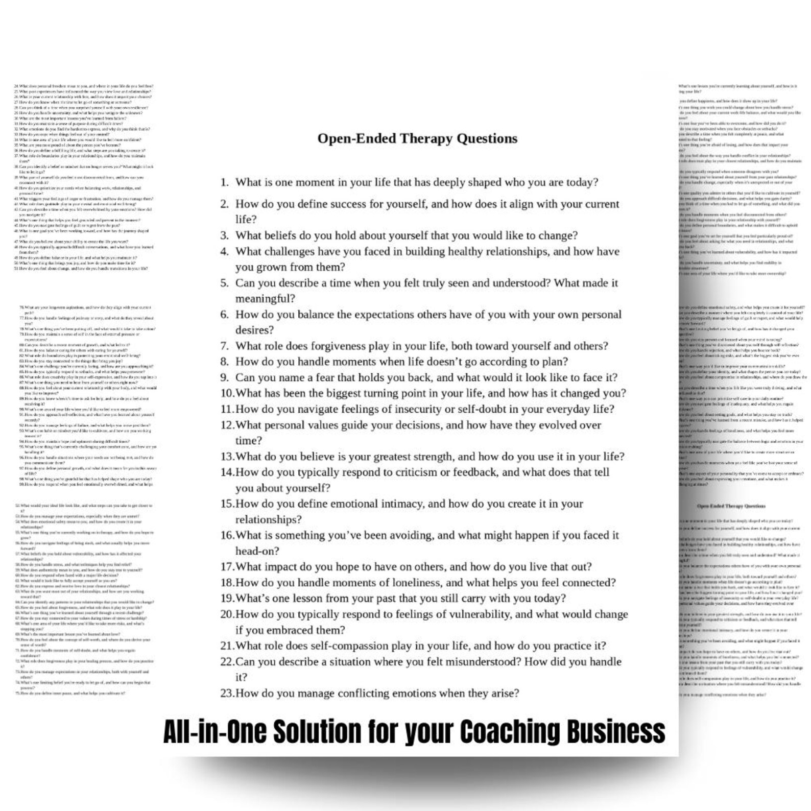 Open Ended Therapy Questions, Counseling Questions, Therapy Questions ...