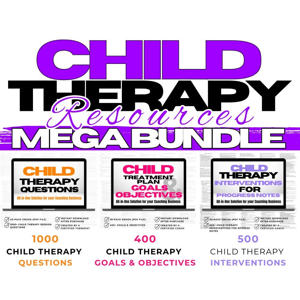 Child Therapy Bundle, Child Therapy Questions, Kid Therapy Goals and ...