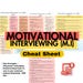 Motivational Interviewing Cheat Sheet, Therapy Worksheets Resources, MI ...