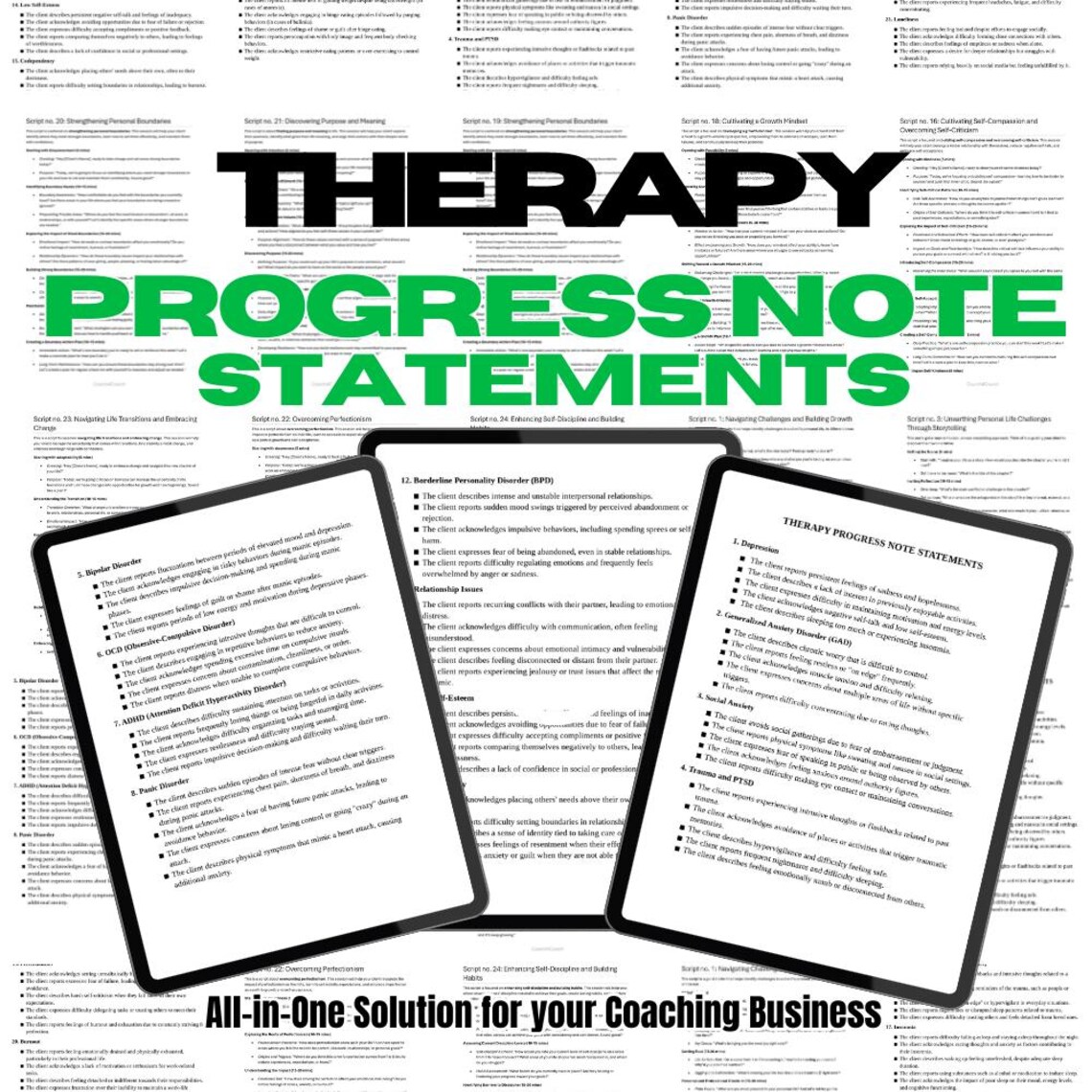 Therapy Progress Note Statements, Therapy Progress Notes, Progress Note ...