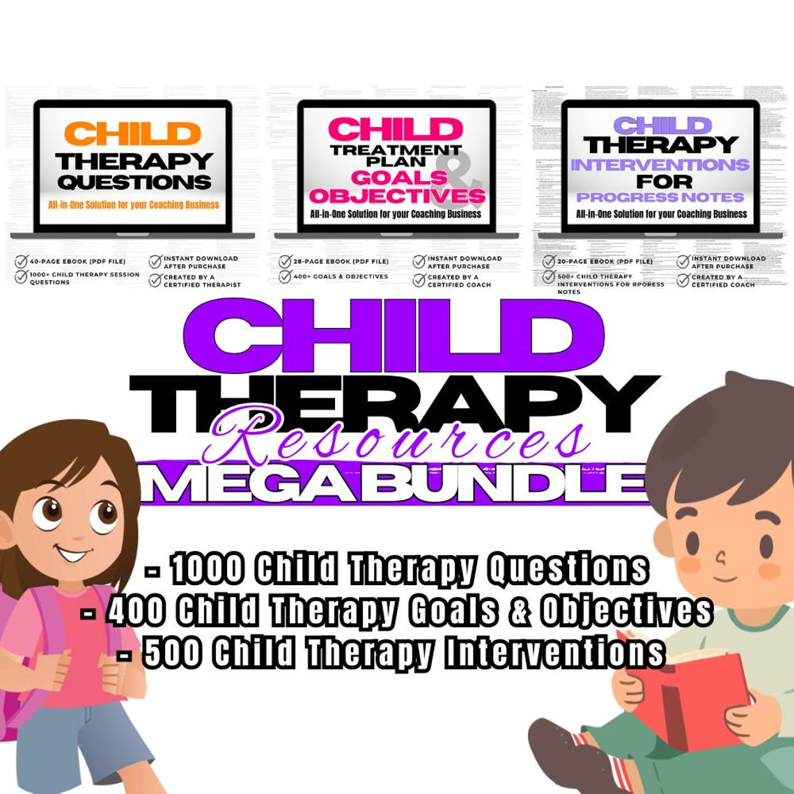 Child Therapy Bundle, Kid Therapy Resources, Children Therapy Tools ...