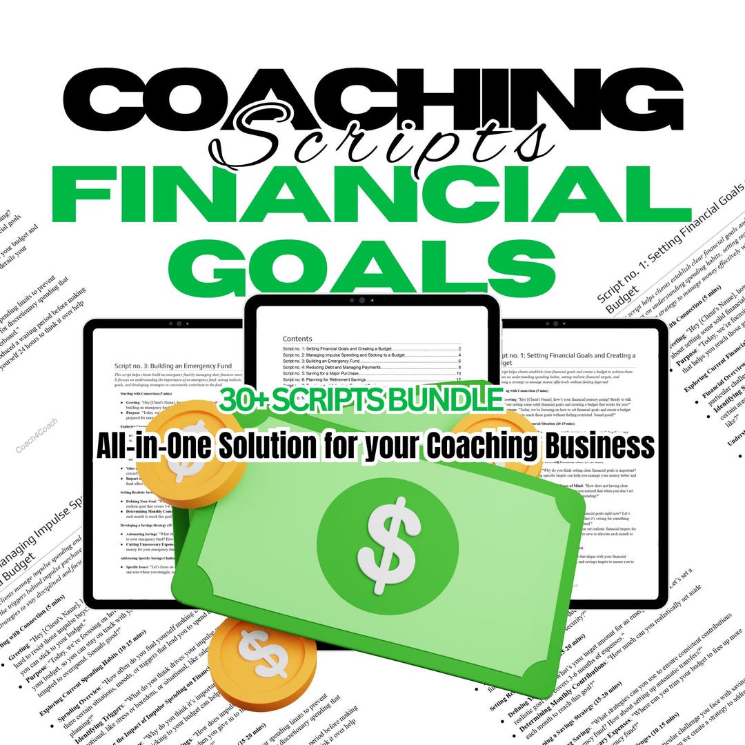 Financial Scripts, Career Coach Workbook, Coaching Scripts, Therapist ...