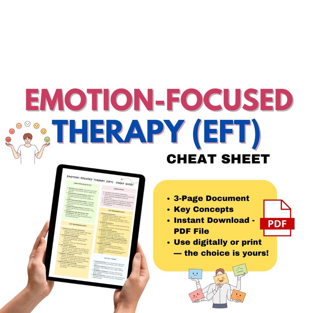EFT Cheat Sheets, Emotionally-focused Therapy Handout, EFT Therapy ...