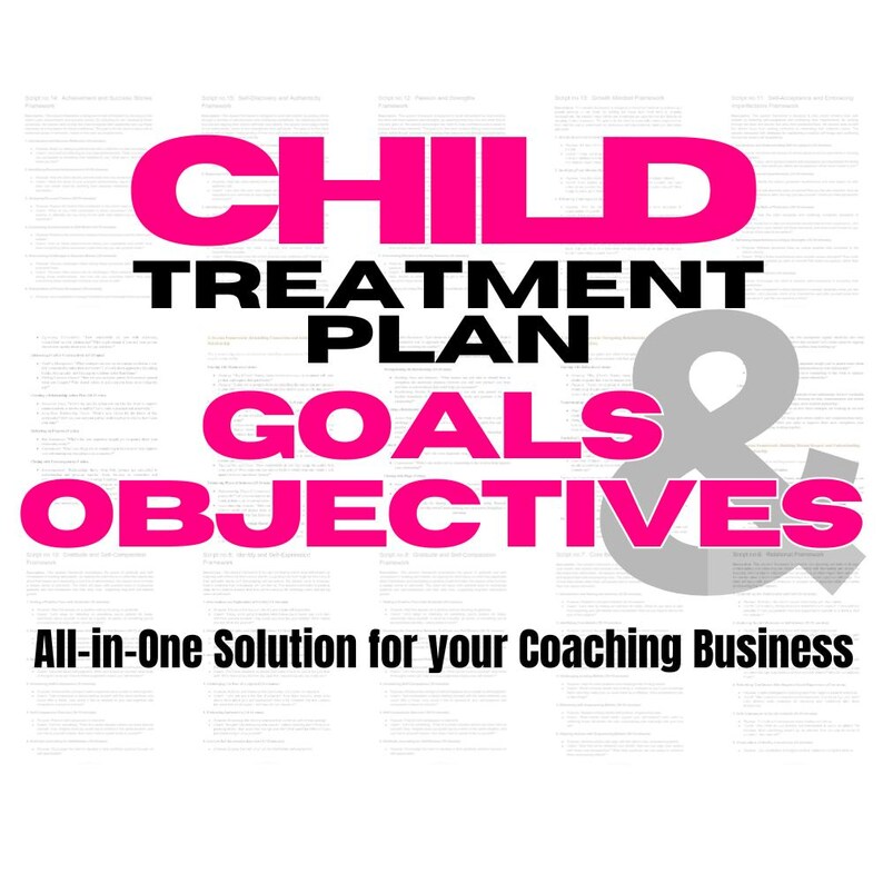 Child Treatment Plan Goals and Objectives, Child Counseling, Children ...