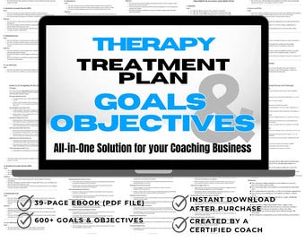 Adolescent Treatment Plan Goals and Objectives, Therapy Goals and ...
