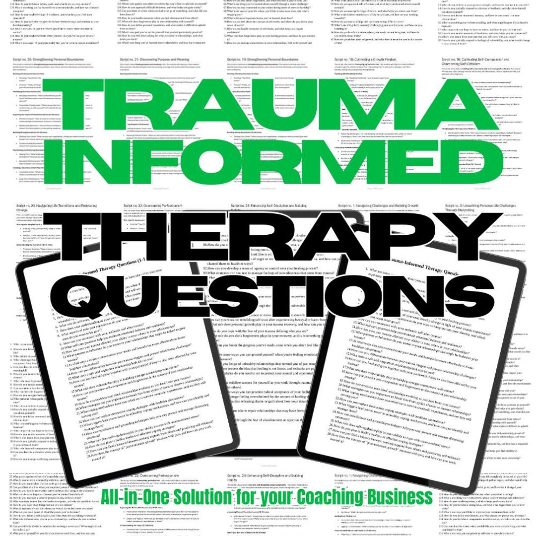 Trauma Informed Therapy Questions, Counseling Questions, Trauma Therapy ...