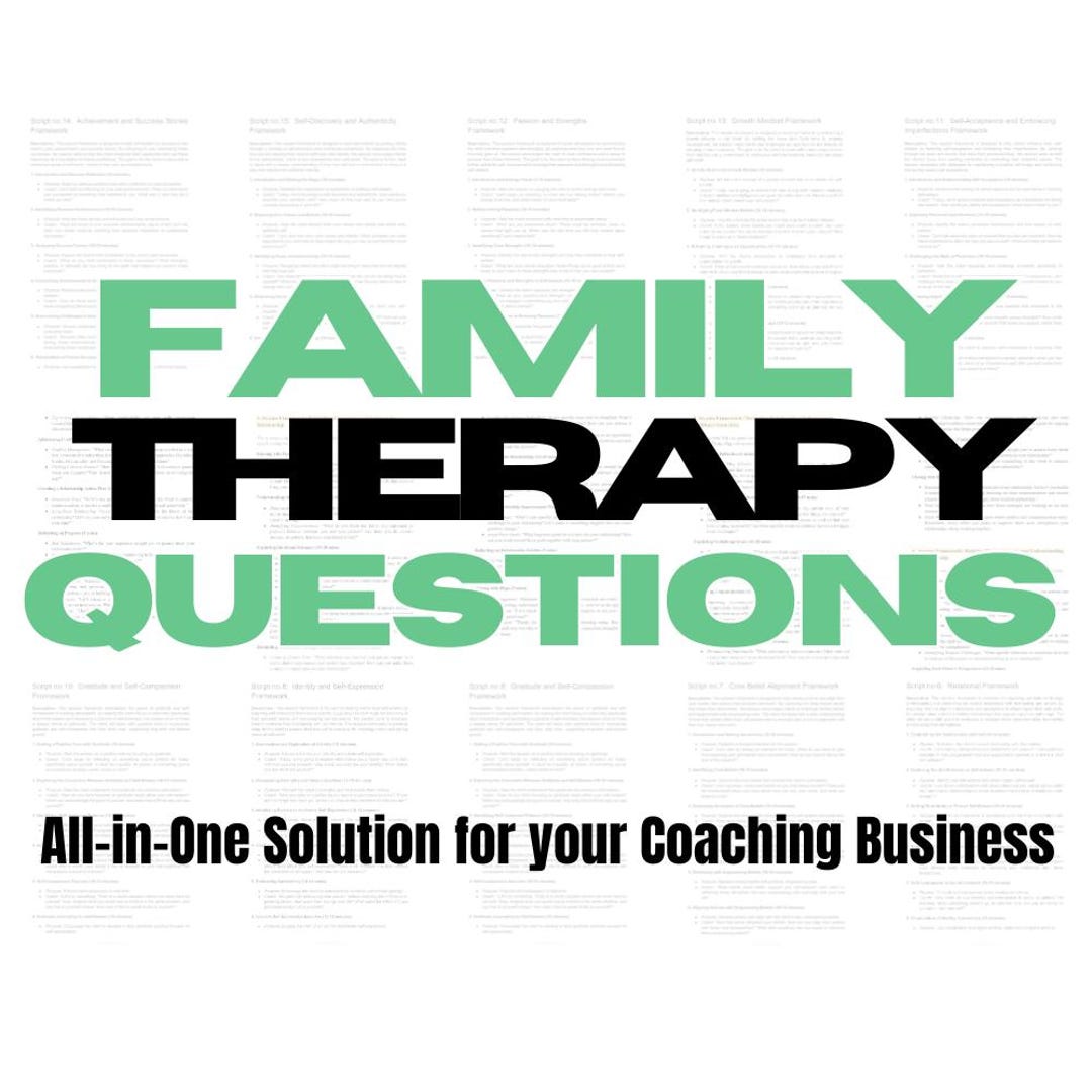 Family Therapy Session Questions, Family Therapy Questions, Counseling ...