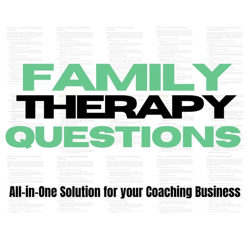 Family Therapy Session Questions, Counseling Resource (printable PDF ...