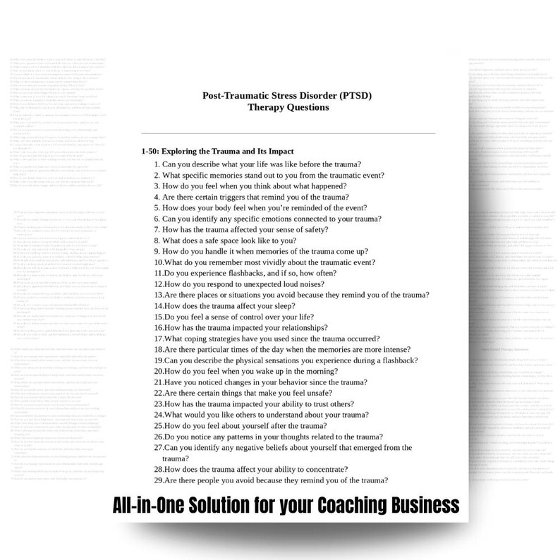 Post-traumatic Stress Disorder Questions, PTSD Therapy Questions, PTSD ...