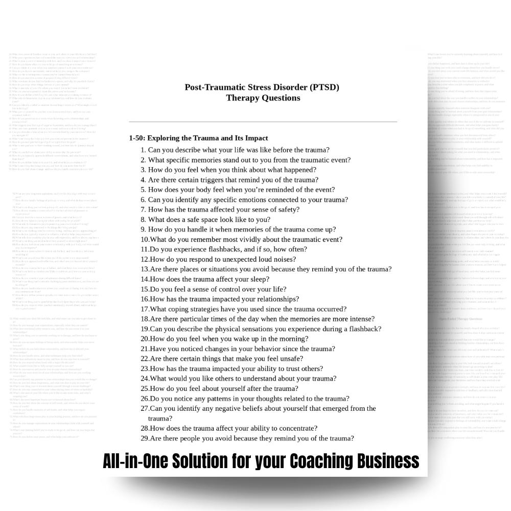 Post-traumatic Stress Disorder Questions, PTSD Therapy Questions, PTSD ...