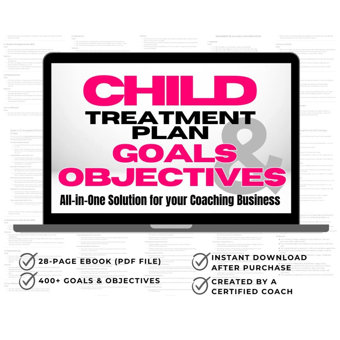 Metas y objetivos de la terapia infantil, Metas y objetivos del plan de ...