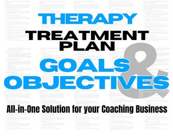 Adolescent Treatment Plan Goals and Objectives, Therapy Goals and Objectives, Treatment Planning ...
