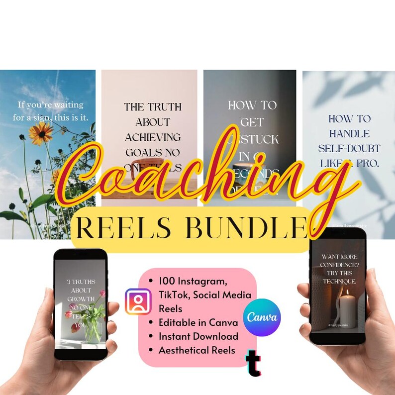Life Coach Reels, Life Coach instagram reel aesthetics, Coach Tiktok ...