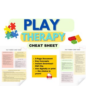 Play Therapy Cheat Sheet, Play Therapy Tools, Play Therapy Resources ...