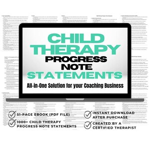 Child Therapy Progress Note Statements, Therapy Progress Notes ...