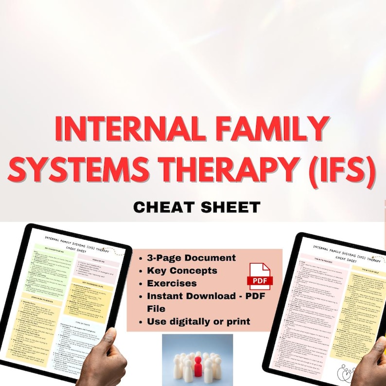IFS Cheat Sheet, Internal Family Systems Therapy Tools, IFS Parts Work ...