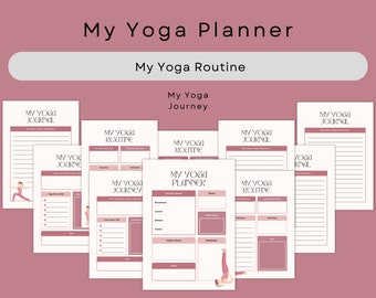 Digital Yoga Planner With Meditation Tracker: Yoga Journal, Yoga Poses Planner, Printable Yoga ...