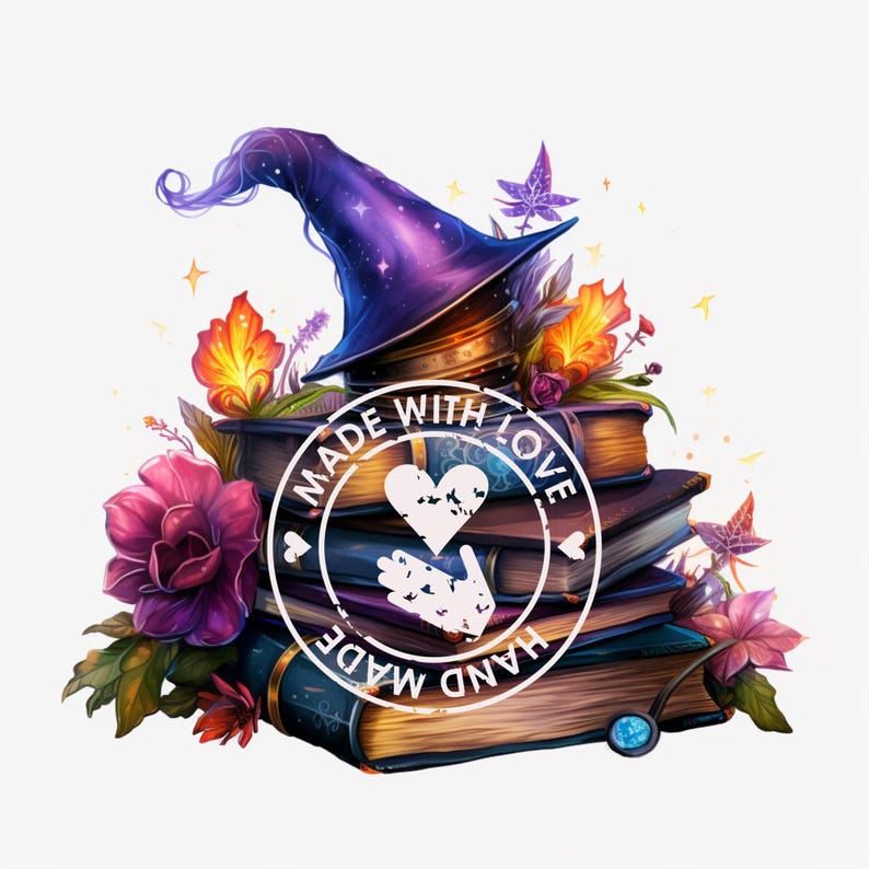 Magical Digital Wizard Books - Clipart Bundle - Etsy