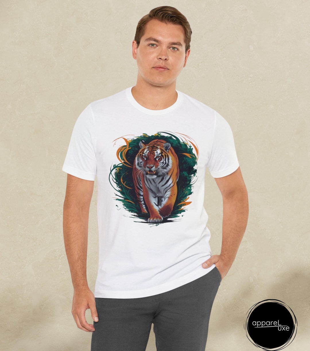 Predator Unisex Tiger Shirt, Bold Animal T-shirt, Expressive and ...