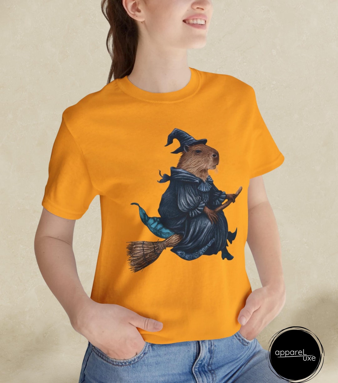 Unisex Witch Capybara Shirt, Halloween Capybara Tank Top, Cute Animal ...